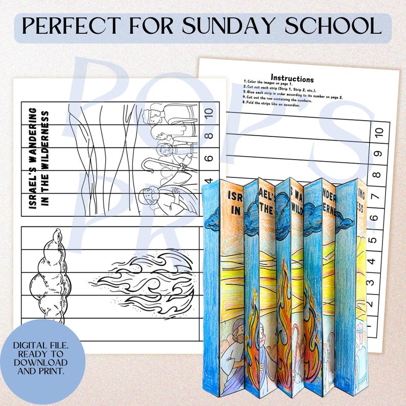 Wandering in the Wilderness Bible Craft for Kids – Printable Agamograph ...