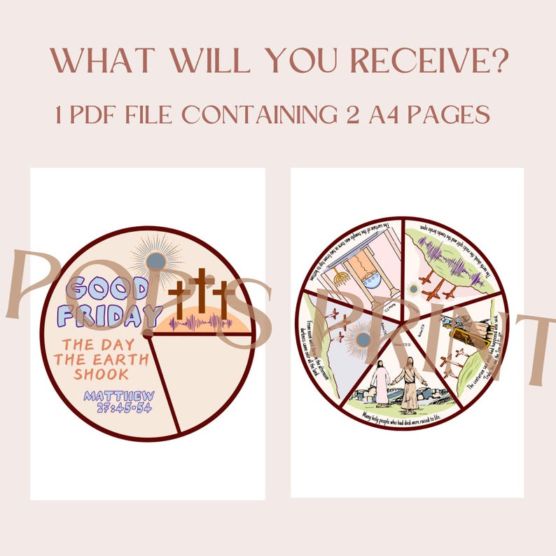 Printable Good Friday Sunday School Craft Kids Holy Week Activity ...