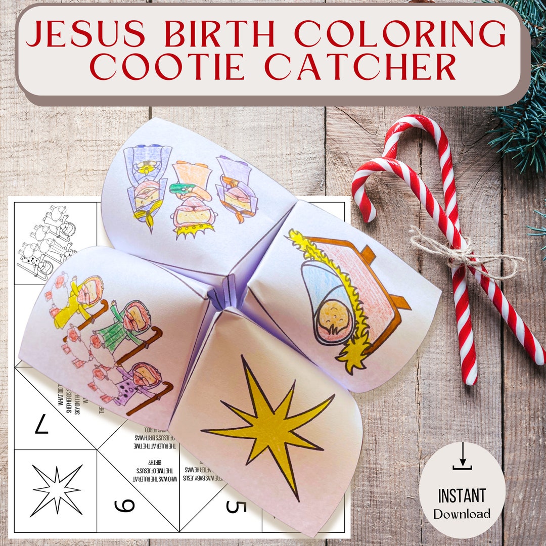 Sunday School Christmas Craft the Birth of Jesus Coloring Cootie ...