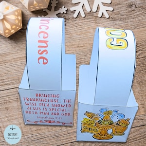 Printable Wise Men Gifts Craft, Nativity 3D Sunday School Activity ...