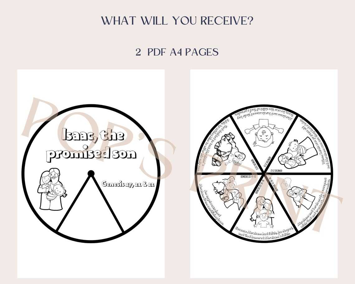 Isaac, the Promised Son Coloring Sunday School Craft, Bible Coloring ...