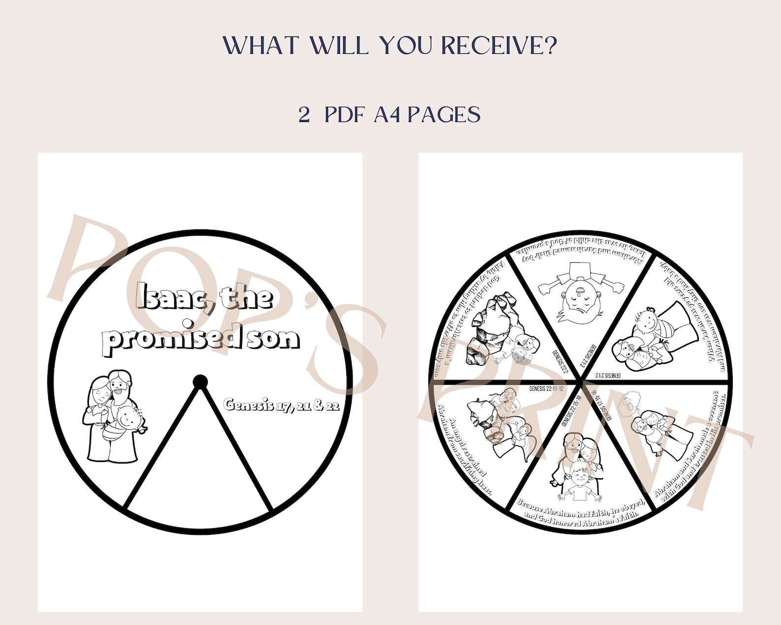 Isaac, the Promised Son Coloring Sunday School Craft, Bible Coloring ...