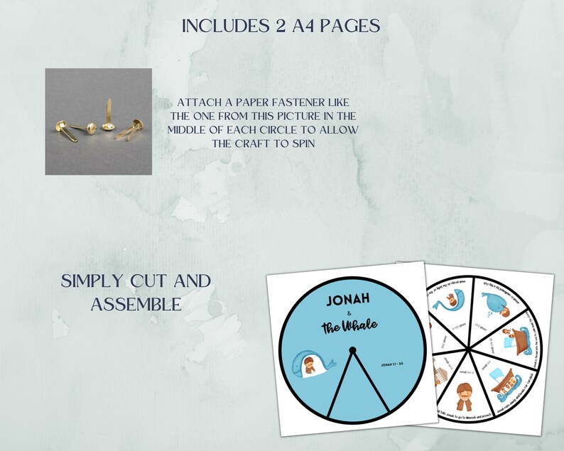 Printable Jonah and the Whale Spinner Wheel | Jonah Craft ...