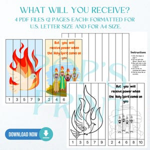 Printable Pentecost Agamograph Craft – Day of Pentecost Sunday School ...
