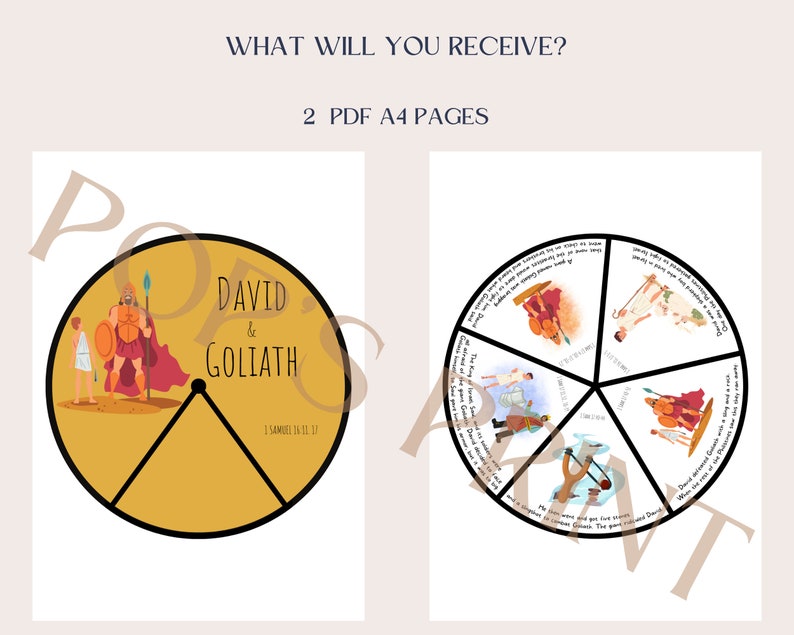 David and Goliath Spinner Wheel David and Goliath Craft Sunday School ...