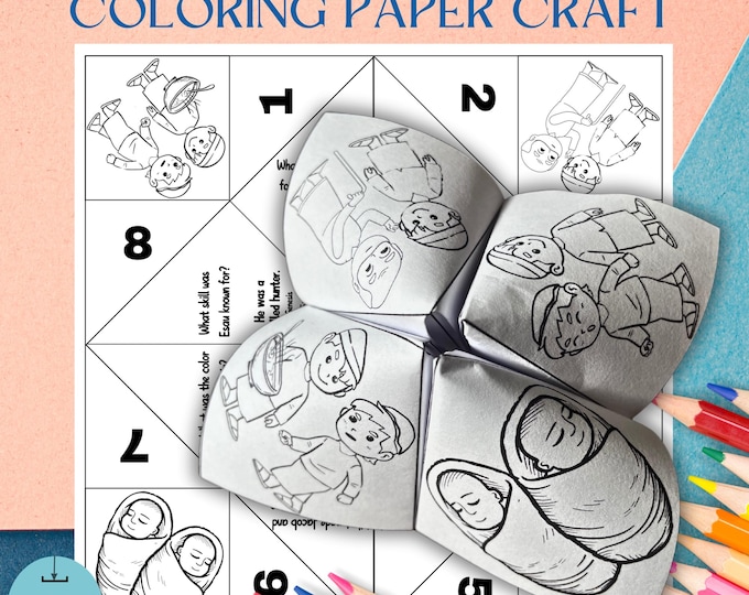 Jacob and Esau Printable Cootie Catcher - Sunday School Craft for Kids ...