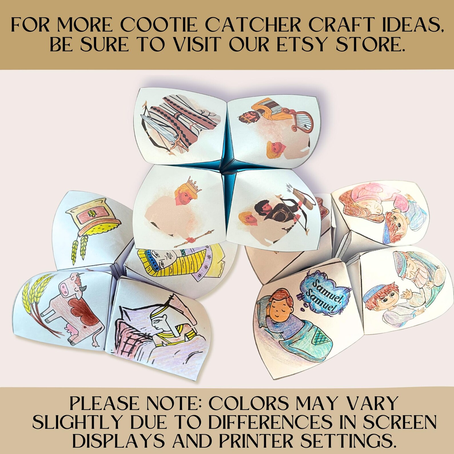 Last Supper Story for Kids| Cootie Catcher| Printable Sunday School ...