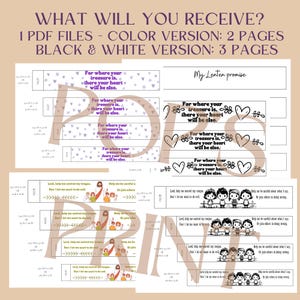 Lent Bible Verse Bracelet Printable Sunday School Craft, Kids Ministry ...