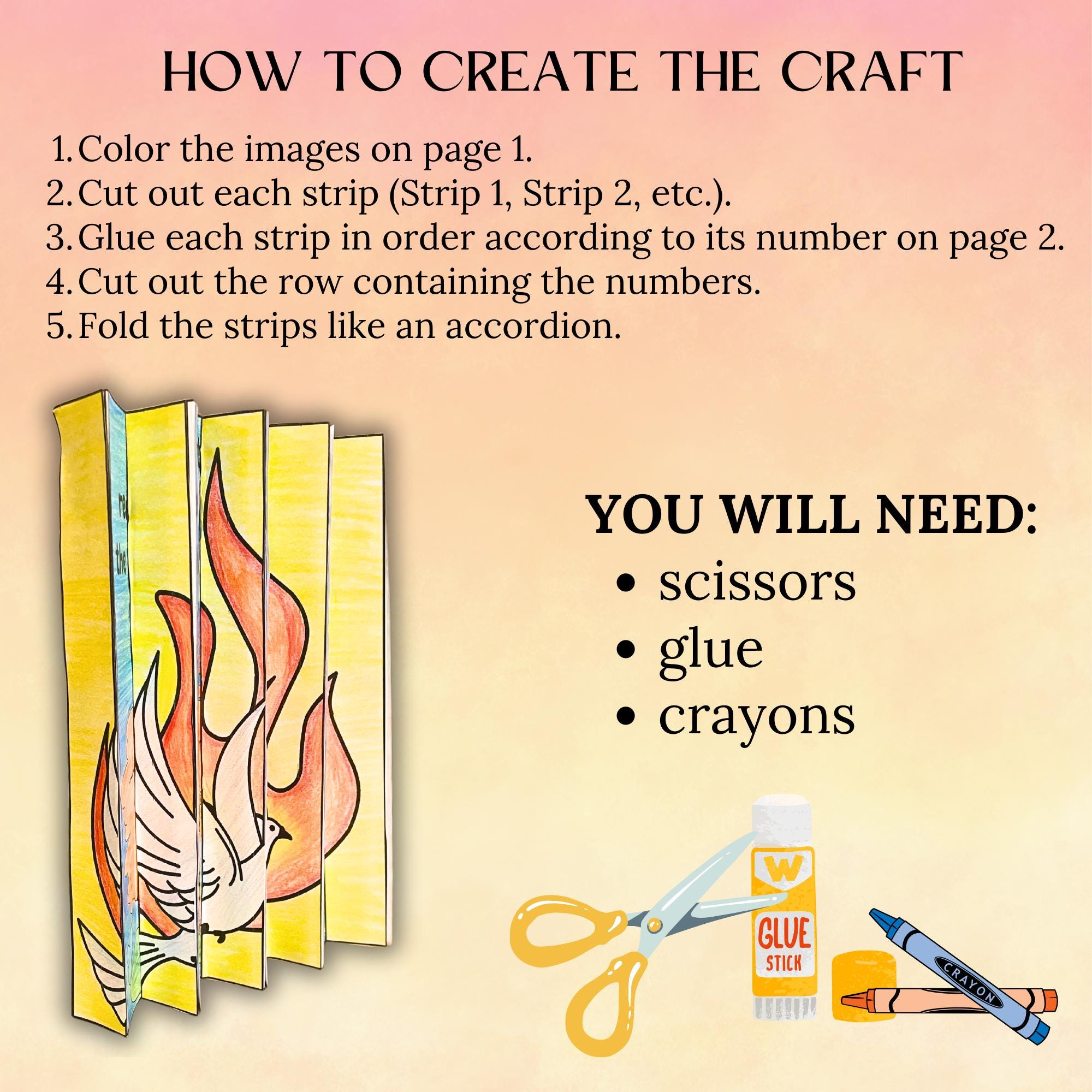 Pentecost Agamograph Craft| Sunday School Activity for Kids| Instant ...