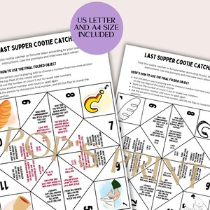 Last Supper Story for Kids| Cootie Catcher| Printable Sunday School ...