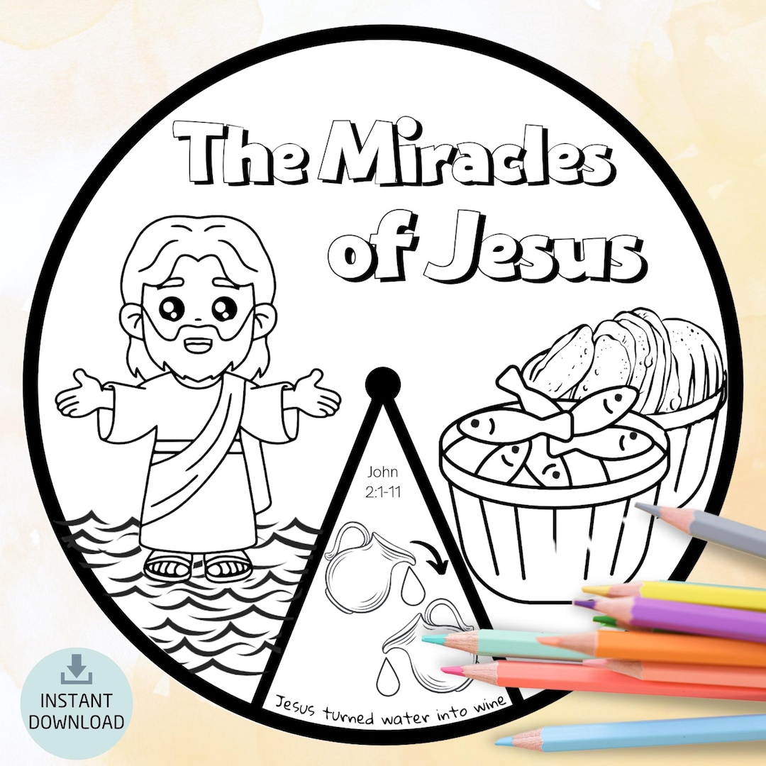 Printable "the Miracles of Jesus" Sunday School Craft | Jesus' Miracles ...
