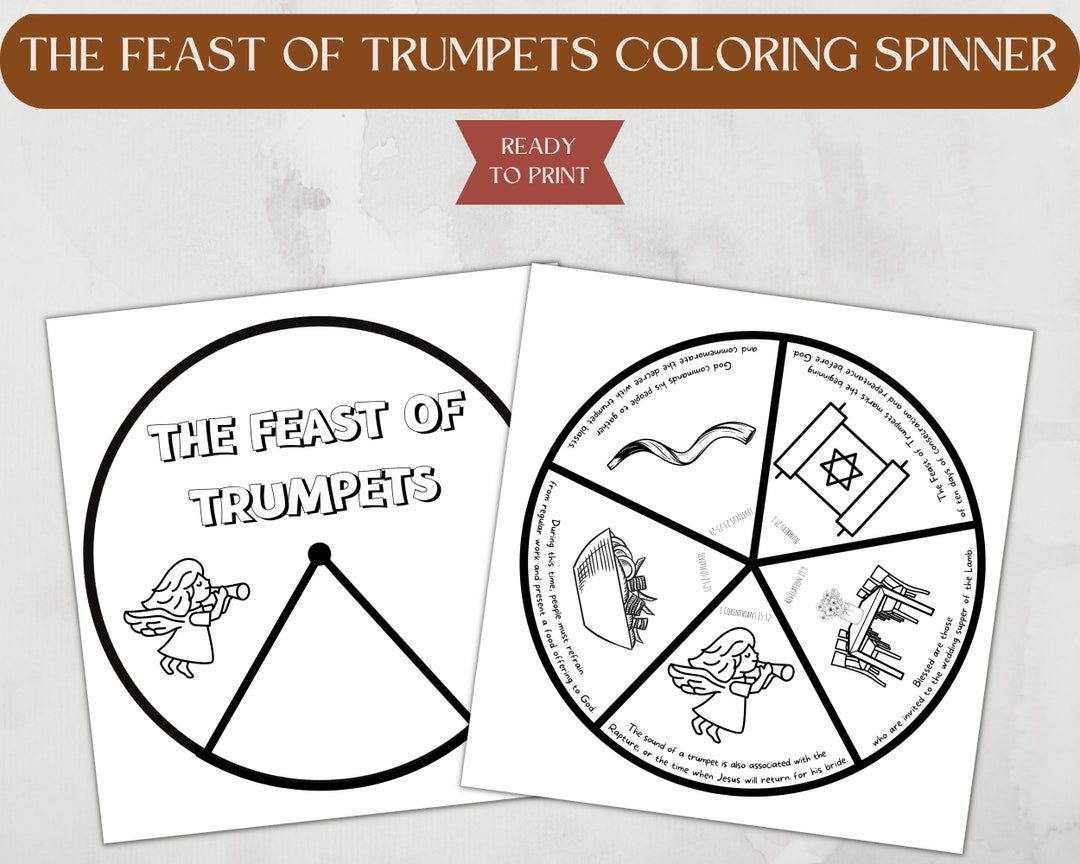 The Feast of Trumpets Coloring Spinner Wheel the Feast of Trumpets ...