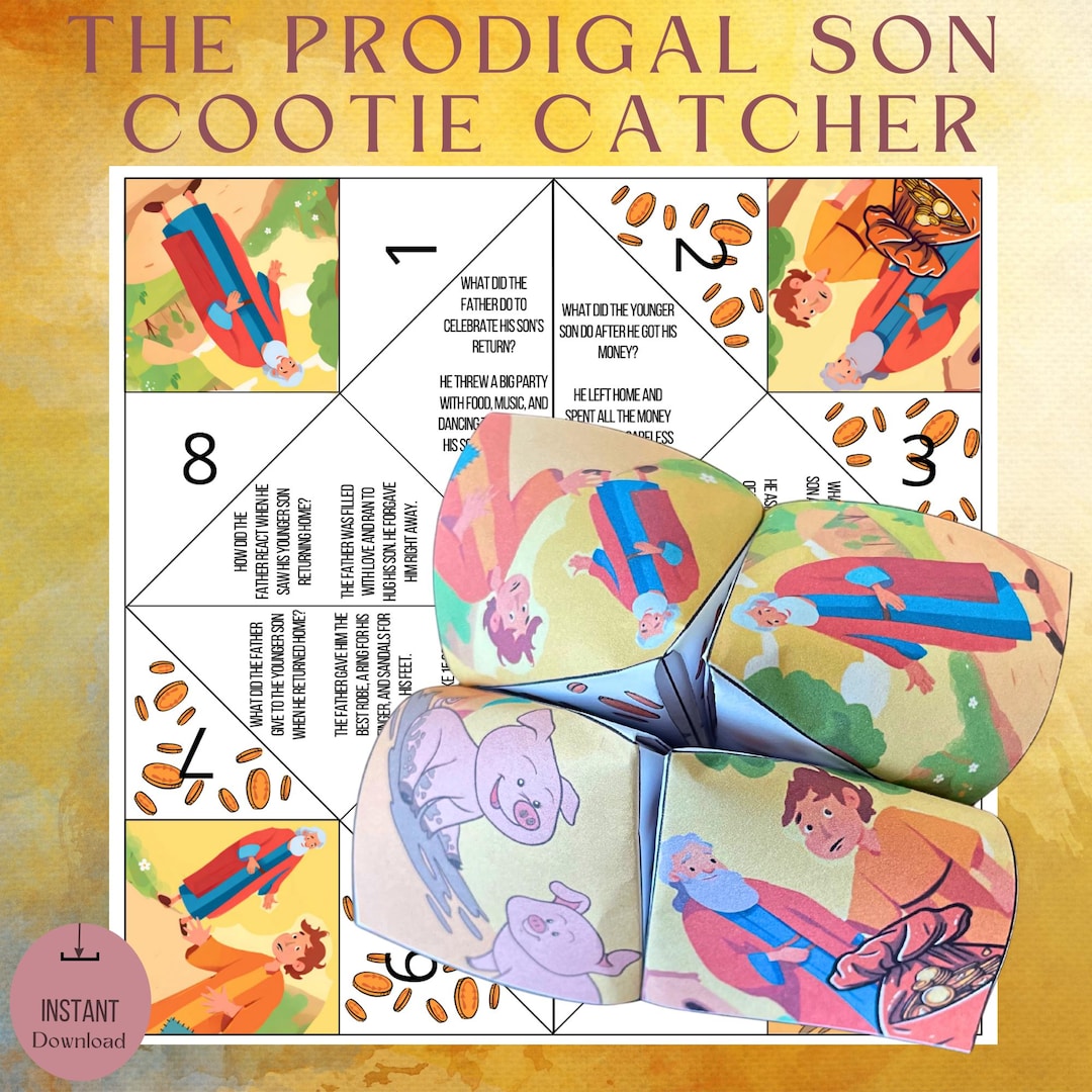 Printable Prodigal Son Cootie Catcher Sunday School Craft, Kids ...