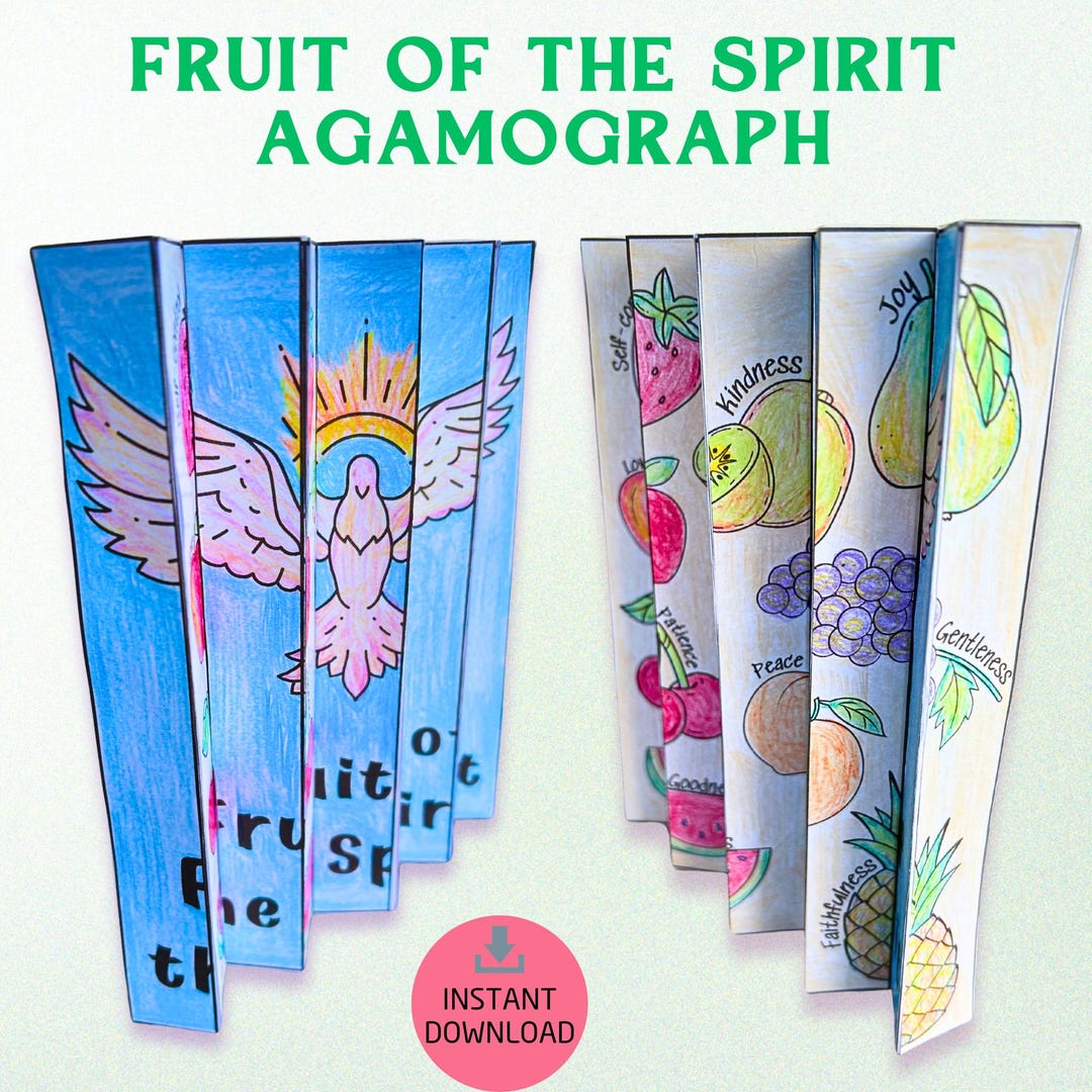 Printable Fruit of the Spirit Agamograph – Sunday School Craft ...