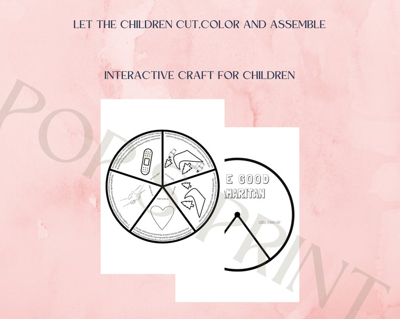 The Parable of the Good Samaritan Coloring Spinner Wheel| Sunday School ...