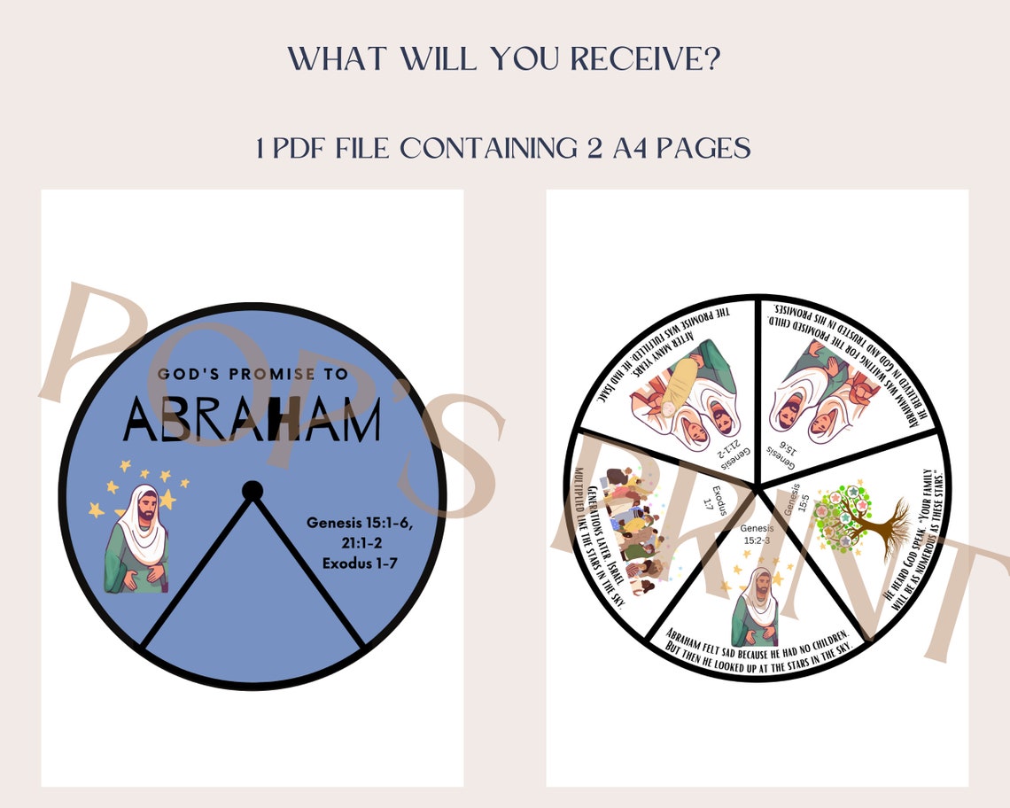 God's Promise to Abraham Spinner Wheel | Abraham Craft | Sunday School ...