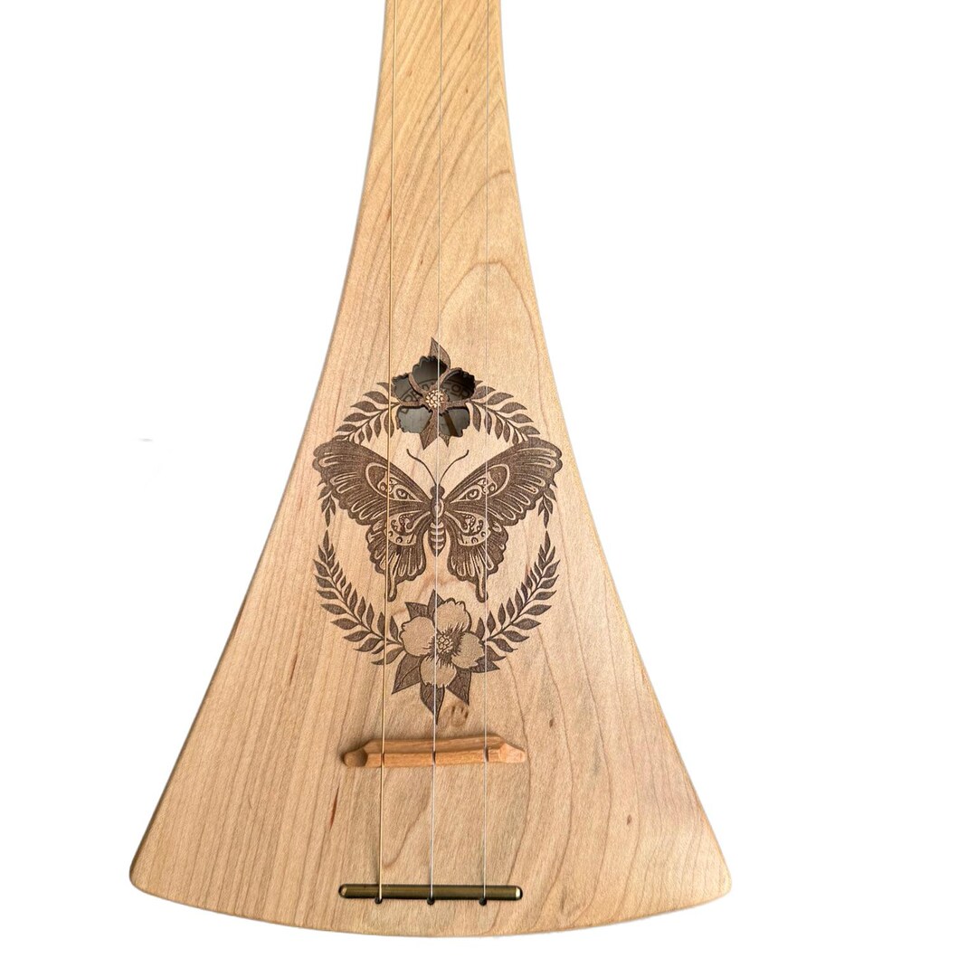 Custom Pixie Lute - Maple Top Handmade 3-string Dulcimer Chord Stick ...