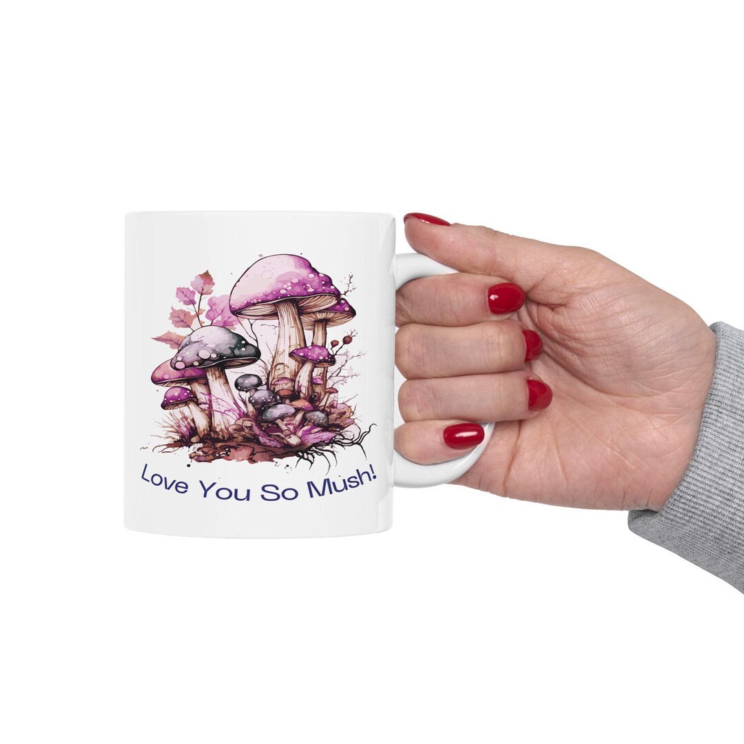 Love You so Mush Saying for Mushroom Lovers, Valentines Day Gift, Cute ...