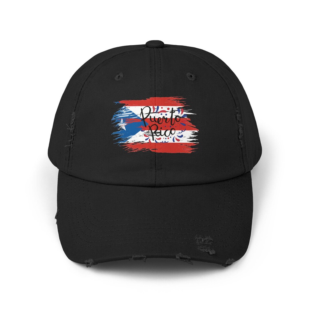 Distressed Cap, Puerto Rican Flag Hat, Unisex Baseball Cap, Puerto Rico ...