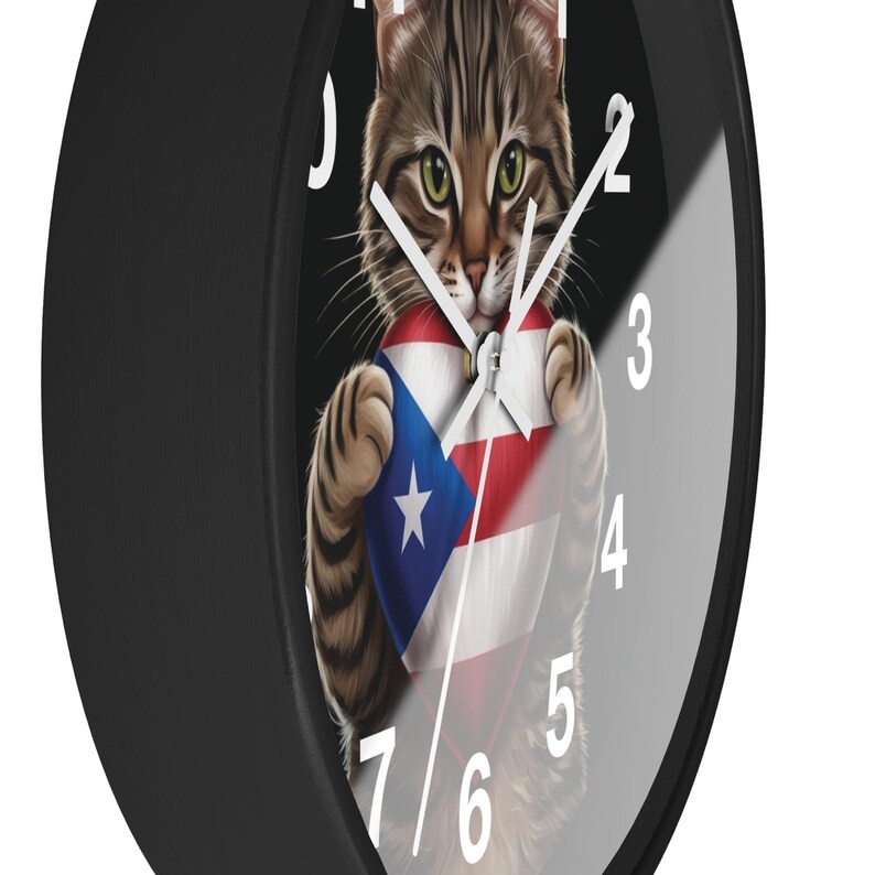 Puerto Rican Cat Wall Clock, Tropical Home Decor, Caribbean Gift ...