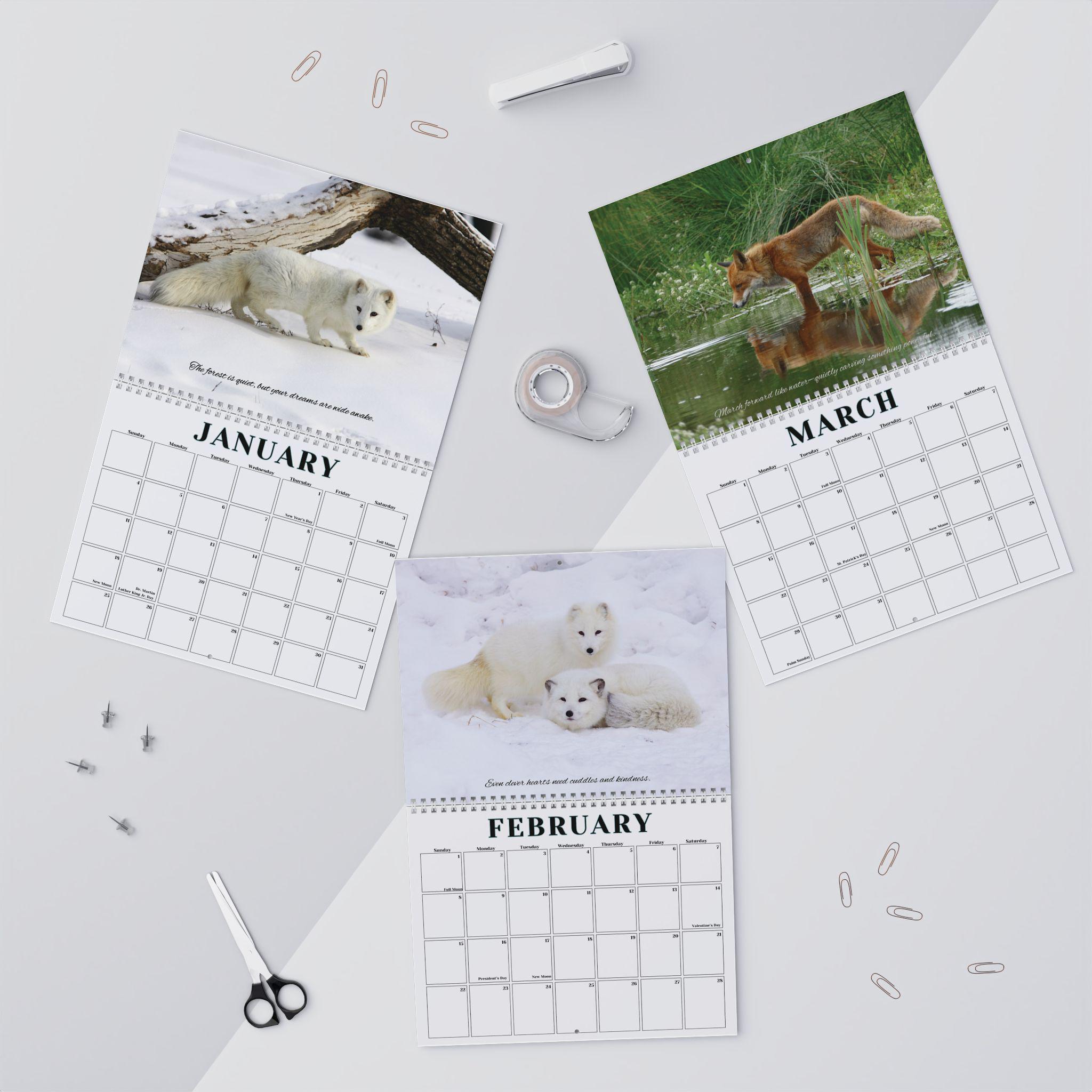 2026 Fox Wall Calendar 8.5x11 Woodland Wildlife Calendar, Red Fox ...