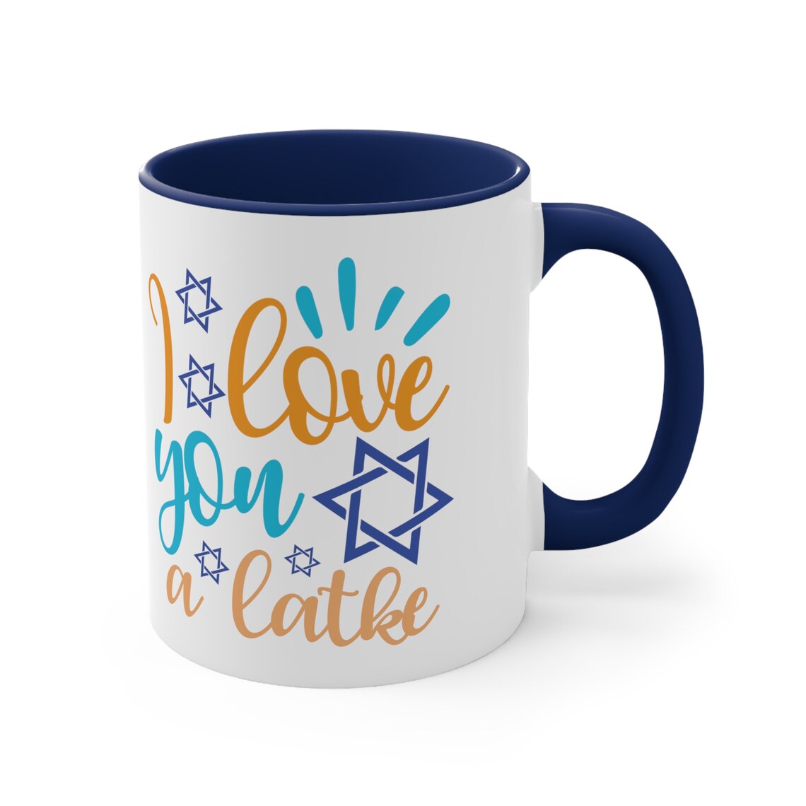 I Love You A Latke Holiday Hanukkah Gift Accent Coffee Mug, 11oz - Etsy
