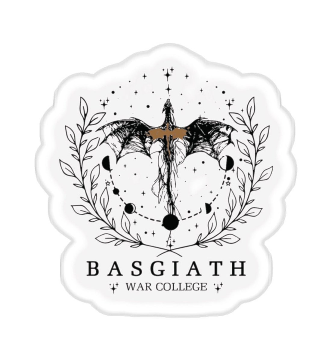 Basgiath War College Dragon -kiss Cut Stickers Basgiath Fourth Wing - Etsy