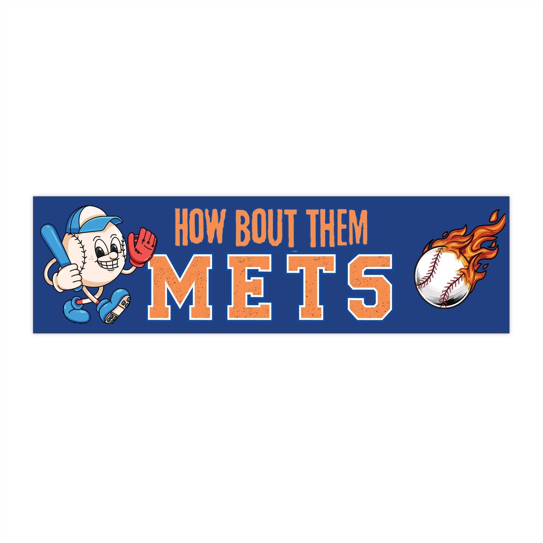 Vintage Mets Bumper Sticker- Ideal for Baseball Fans- Sports Decor- Car ...