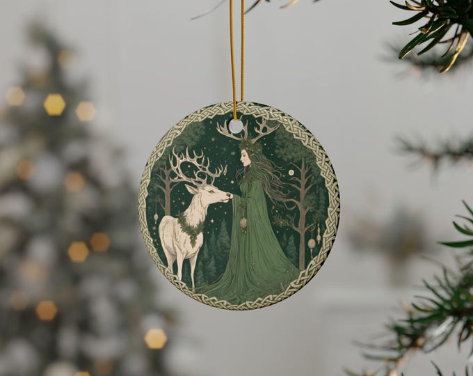 Celtic Goddess Cailleach Sticker, Yule Art, Wicca Christmas Gift, Yule ...