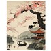 Japanese Cherry Blossom Digital Art Print-sakura Blossom Wall Art ...