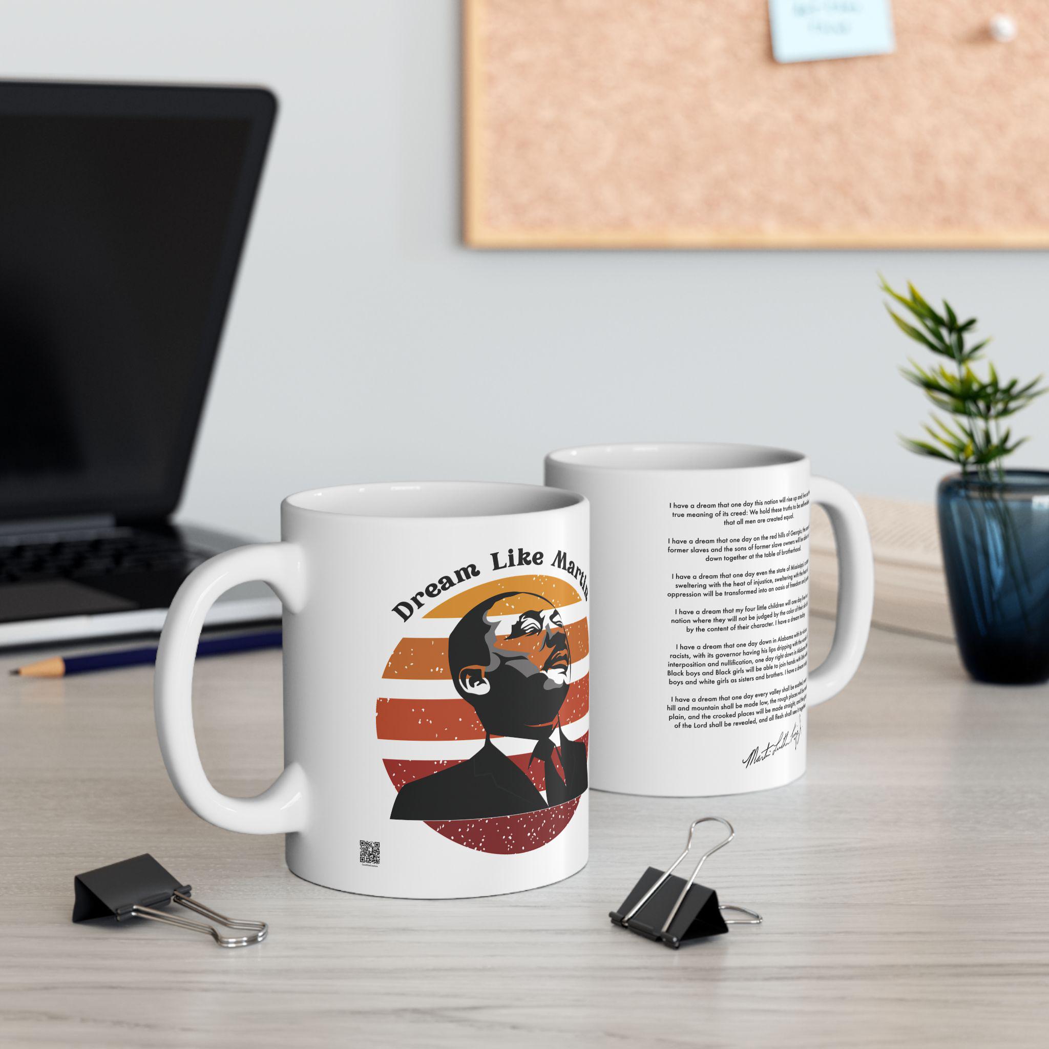 Martin Luther King Jr Ceramic Mug, MLK Day Tribute Coffee Cup Gift, I ...
