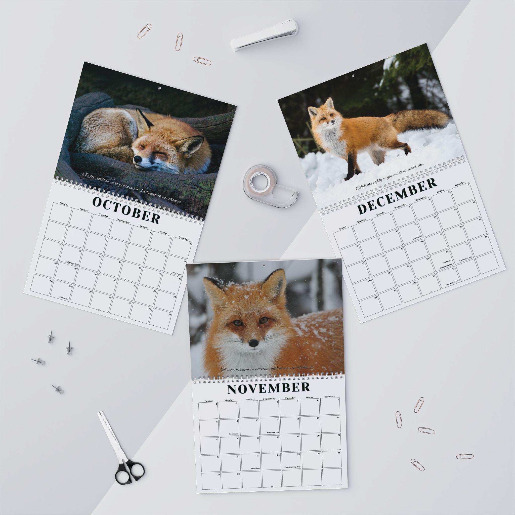 2026 Fox Wall Calendar 8.5x11 Woodland Wildlife Calendar, Red Fox ...
