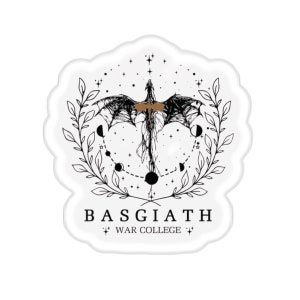 Basgiath War College Dragon -kiss Cut Stickers Basgiath Fourth Wing - Etsy