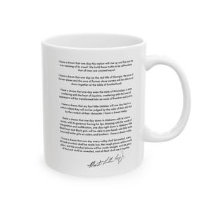 Martin Luther King Jr Ceramic Mug, MLK Day Tribute Coffee Cup Gift, I ...