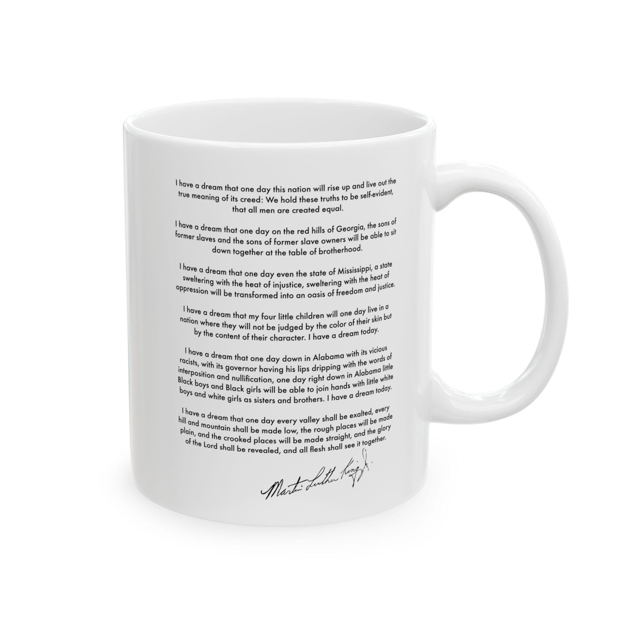 Martin Luther King Jr Ceramic Mug, MLK Day Tribute Coffee Cup Gift, I ...