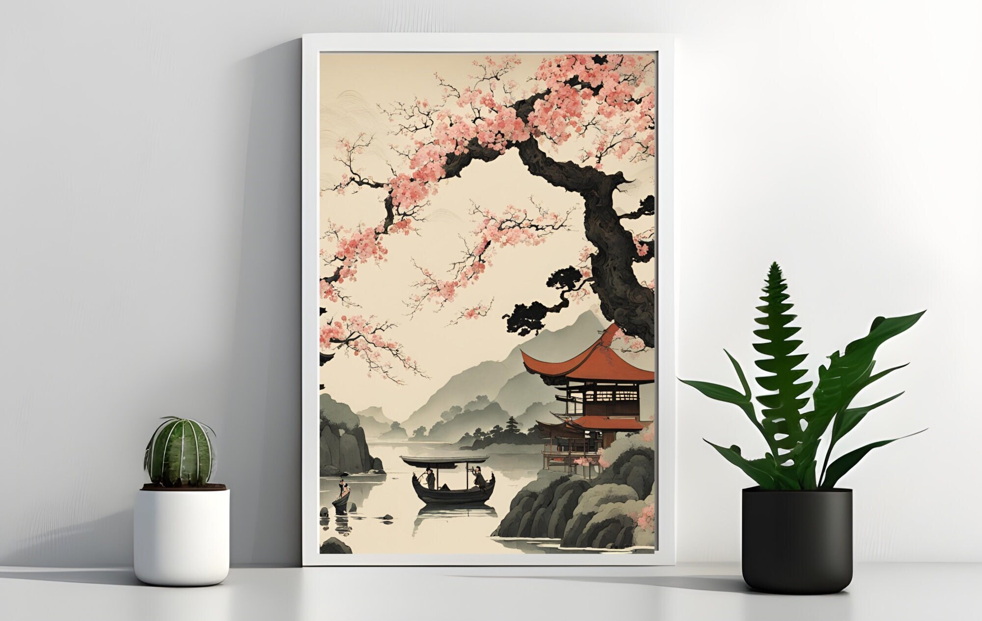 Japanese Cherry Blossom Digital Art Print-sakura Blossom Wall Art ...