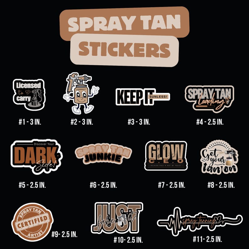 Spray Tan Artist Stickers - Etsy