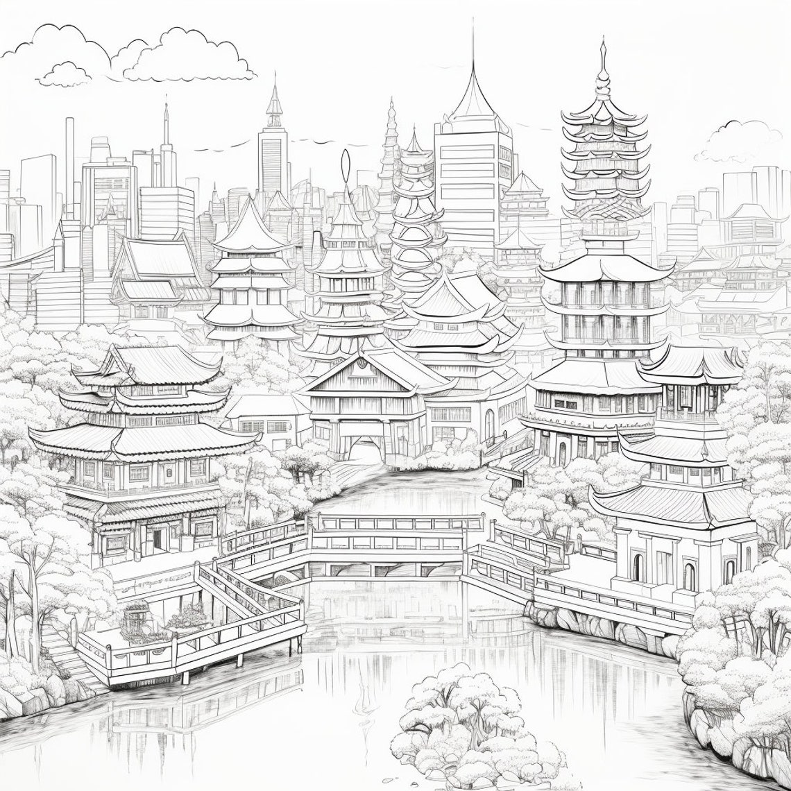 Coloring Book World Cities Vol. 1 - Etsy