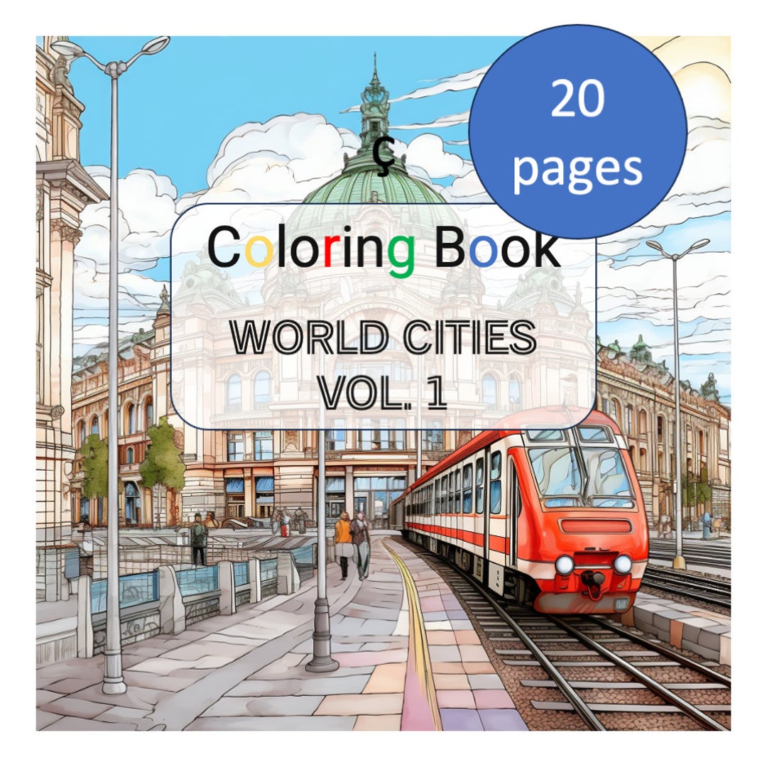 Coloring Book World Cities Vol. 1 - Etsy
