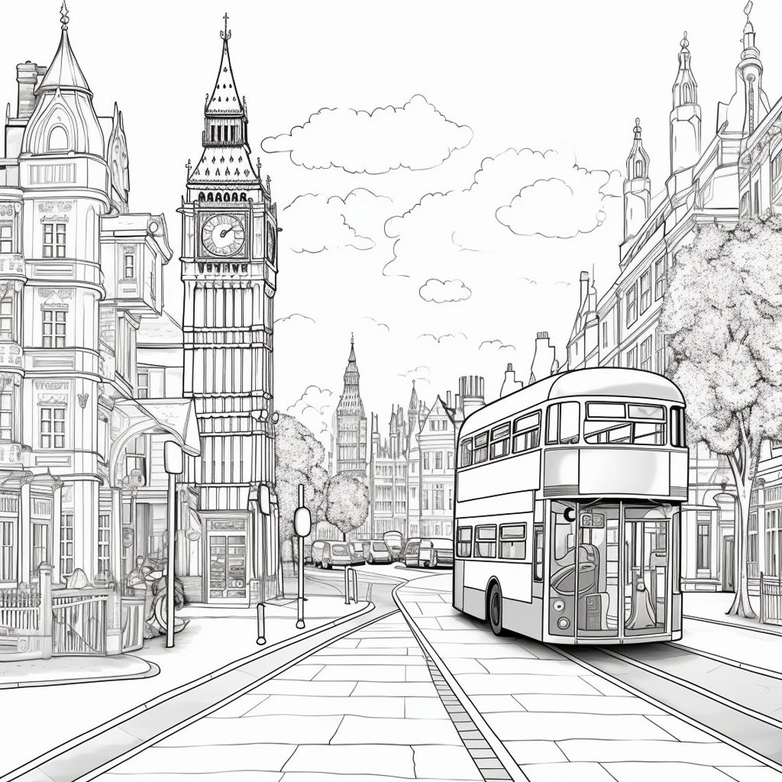 Coloring Book World Cities Vol. 1 - Etsy