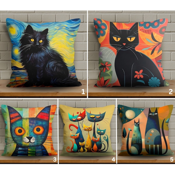 Cat Throw Pillow - Etsy
