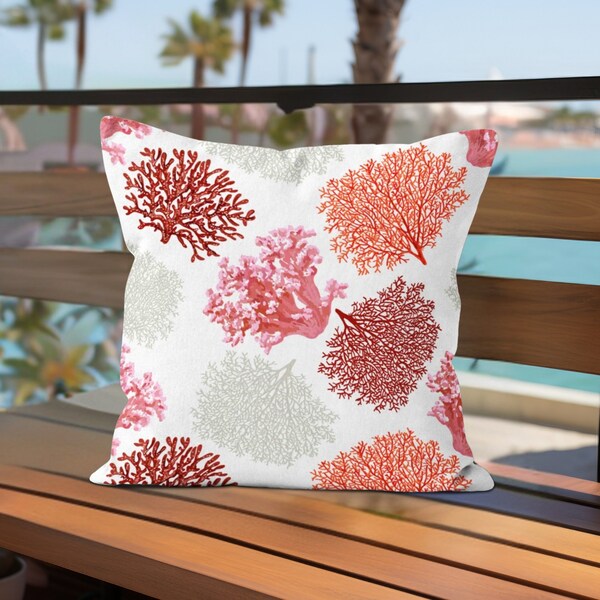 Coral Outdoor Pillows - Etsy