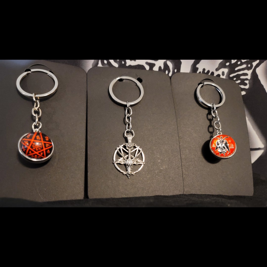 Assortment of Satanic Glass Ball Keychains - Etsy