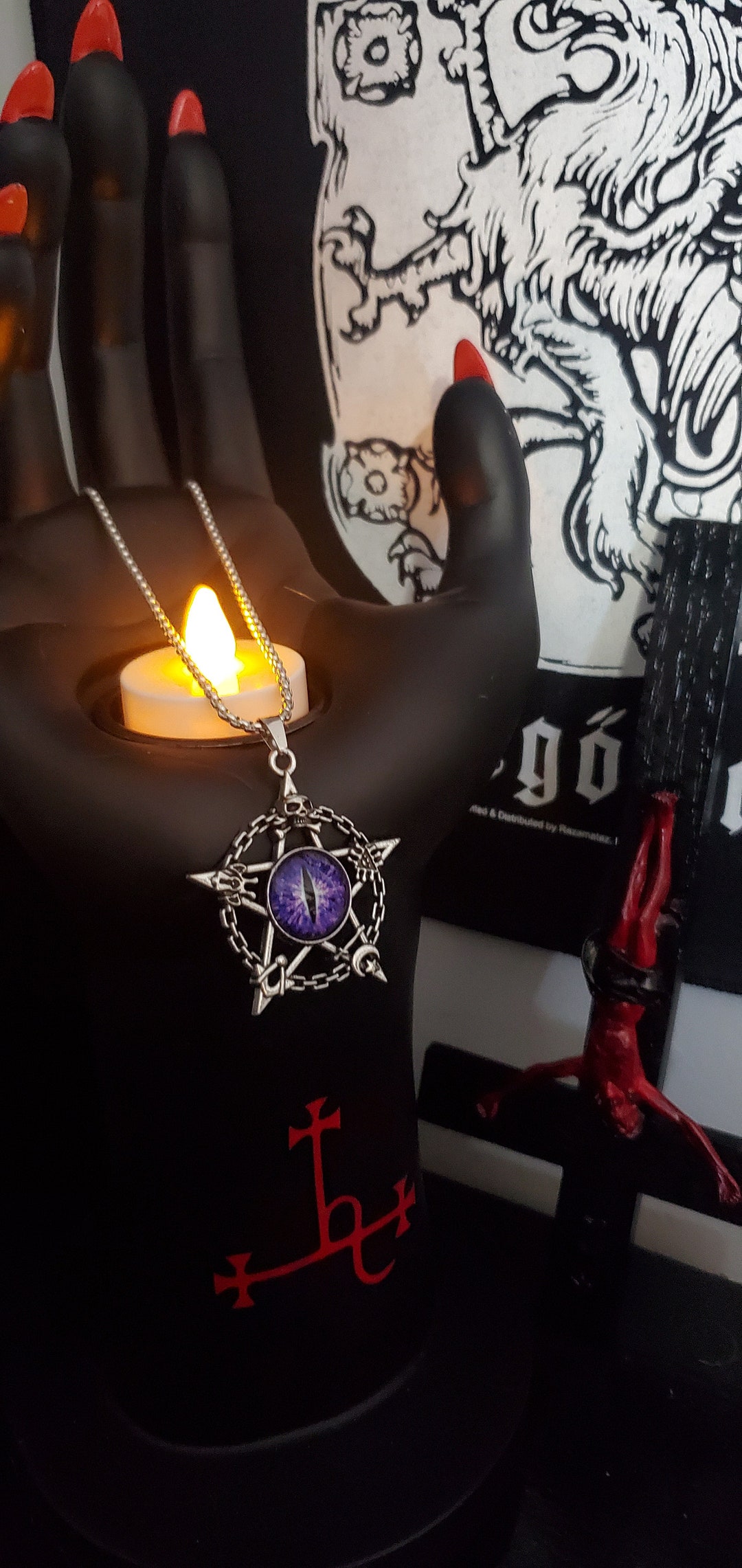 Pentagram Devils Eye Pendent - Etsy