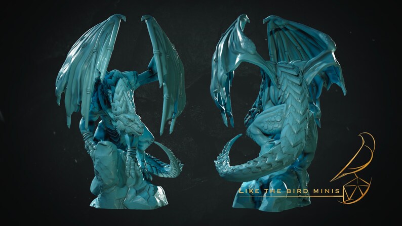 Young White Dragon Stl - Etsy
