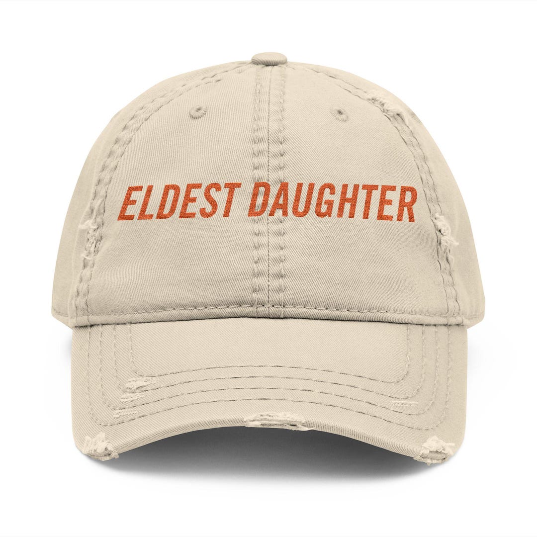 Embroidered Eldest Daughter Lyrics Distressed Dad Hat, Minimalist Cap ...