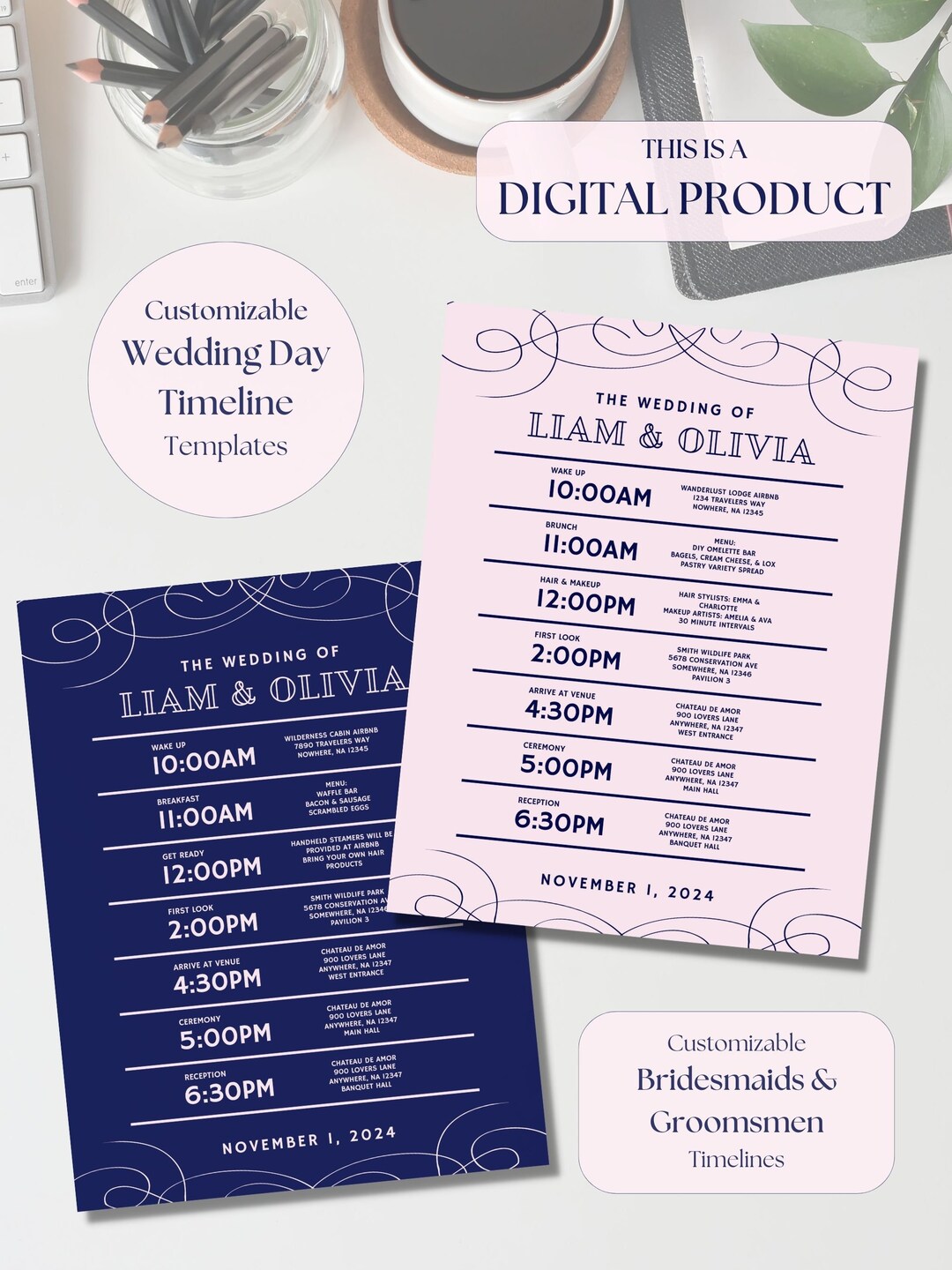 Wedding Day Timeline | Wedding Day Timeline Template Printable ...