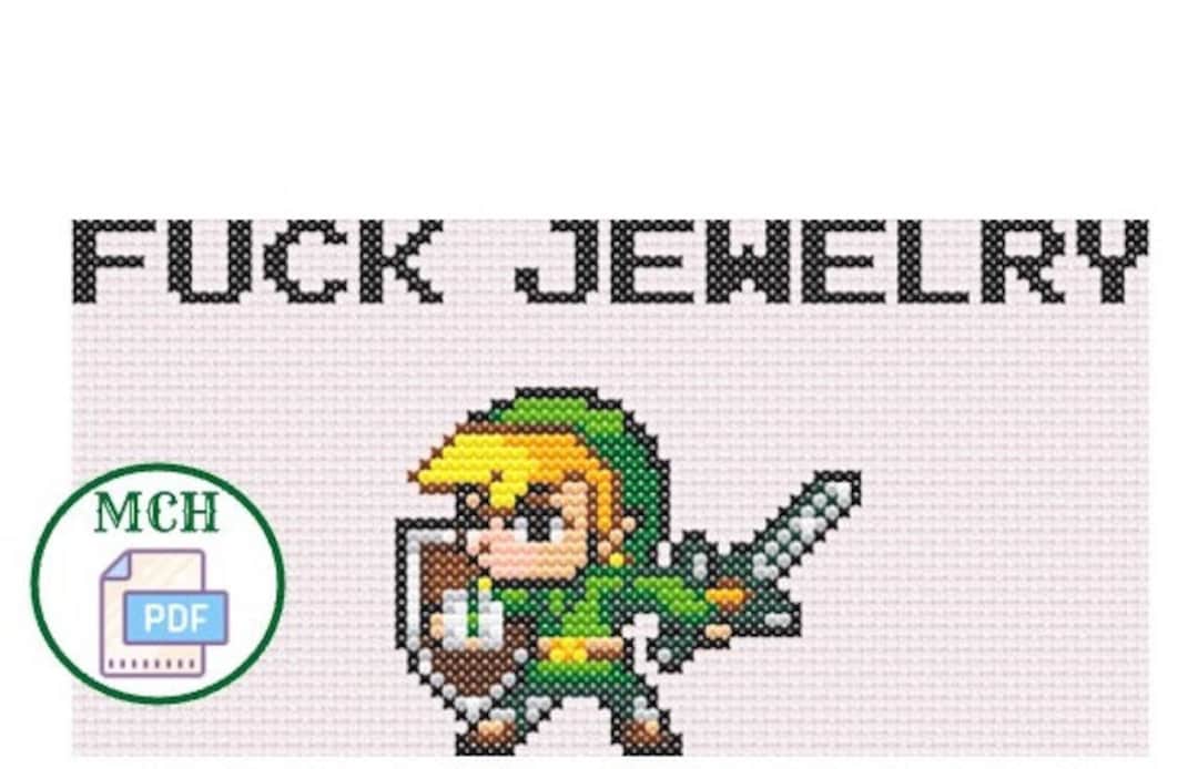 Legend of Zelda Cross Stitch Pattern, Digital Download, Funny Link ...