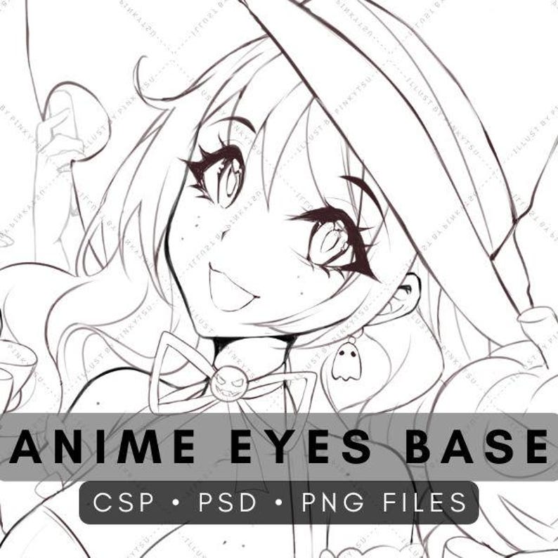 Anime Eyes Base, 20 Procreate Anime Face, Anime Eyes for Procreate ...