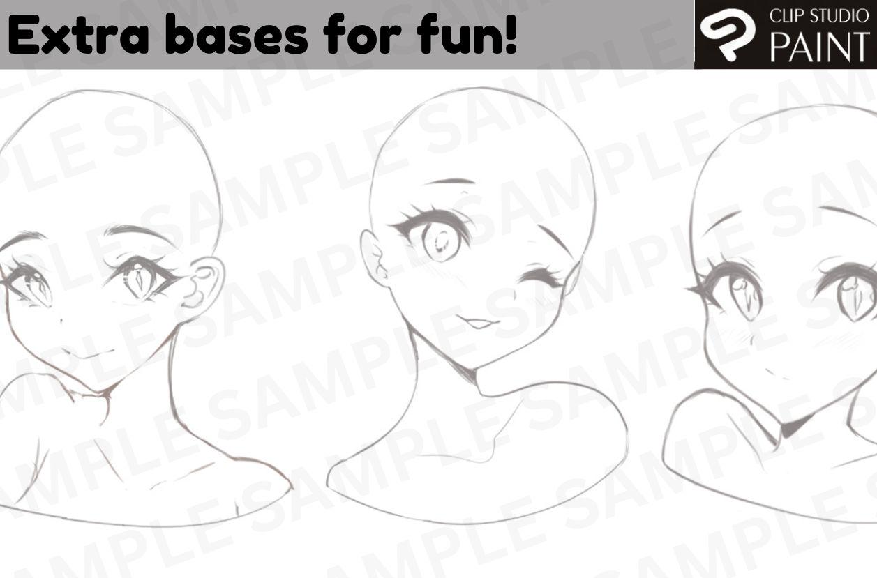 Anime Eyes Base, 20 Procreate Anime Face, Anime Eyes for Procreate ...